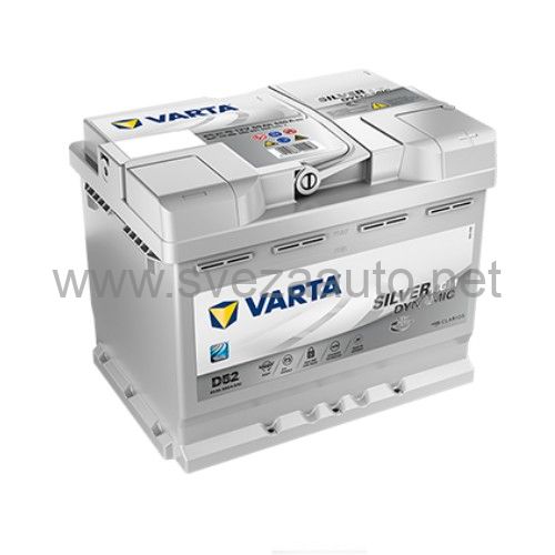 Varta 12V 60Ah D+ Akumulator A8 AGM 560901068 Silver Start-Stop