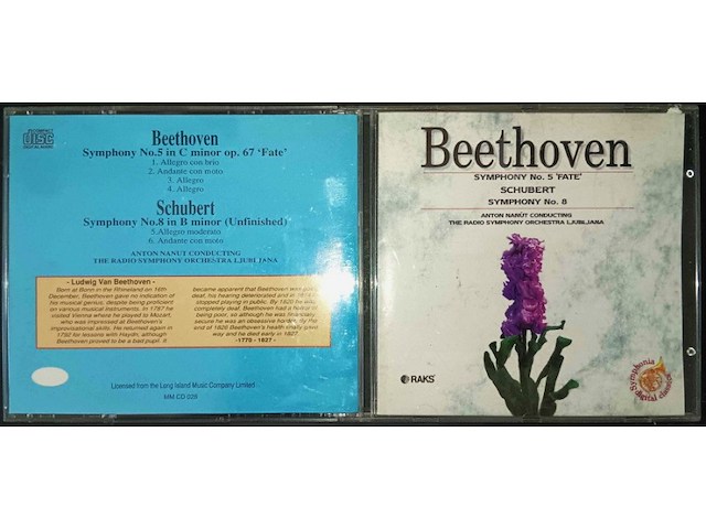 Beethoveen-Symphony 5,Schubert Symphony 8 CD