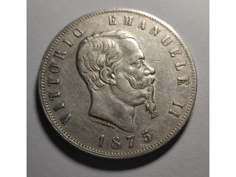 5 Lira Italija 1875 Srebro