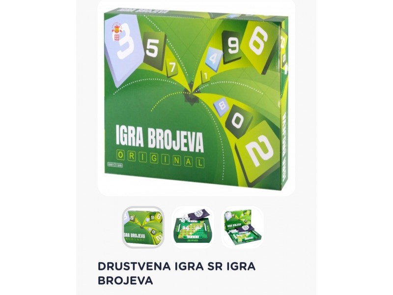 Igra brojeva, društvena igra, novo