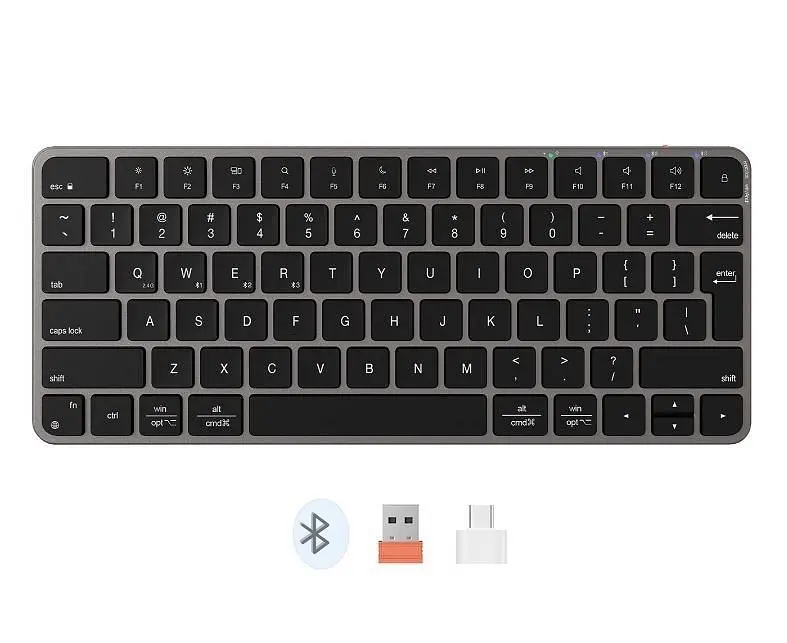 MEETION Bežična tastatura K210MWBK, 300 mAh, Crna