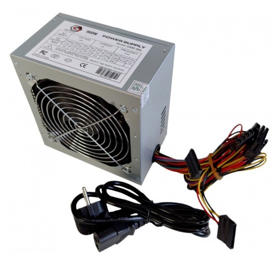 Gembird GMB-560-12 bez kutije napajanje 560W 12cm FAN, 20+4pin, 4pin 12V, 2xSATA 2xIDE (1065)