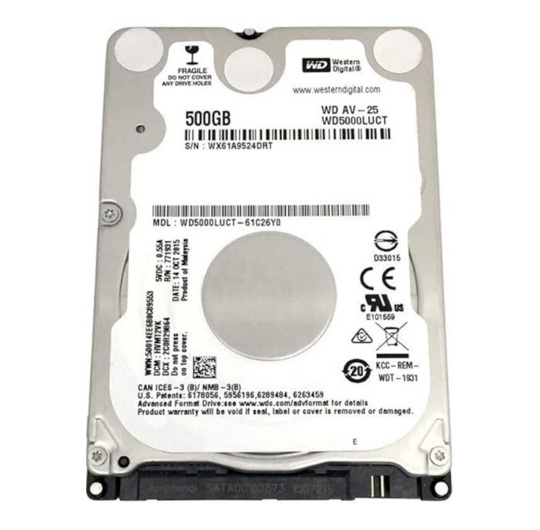 WD HDD 2.5 ** 500GB WD5000LUCT 16MB 5400RPM SATA 7mm