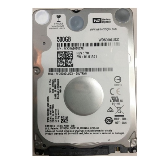 WD HDD 2.5 ** 500GB WD5000LUCX 16MB 5400RPM SATA 7mm