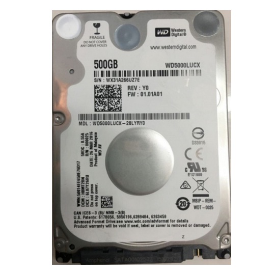 Toshiba HDD 2.5 ** 500GB MQ01ACF050 7200RPM 16MB SATA3 7mm