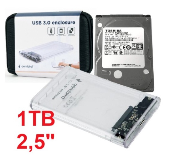 Toshiba HDD 2.5 * 1TB SET USB 3.0 SATA eksterno kućište + 1TB MQ01ABD100V EE2-U3S9-6 (3899)