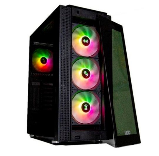 UGD kućište nexus 3517 * ATX, providna stranica, ugrađeno 4xRGB kulera, crno