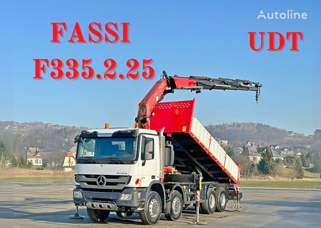 Mercedes-Benz ACTROS 3244 * FASSI F335A.2.25 + FUNK / 8x4 kiper