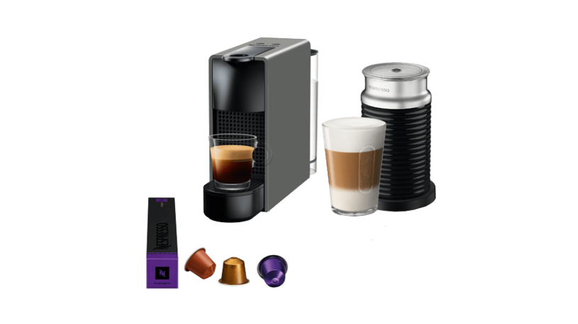 Nespresso APARAT ZA KAFU Essenza Mini Gray i Aeroccino 3 A3NC30EUGR-TX