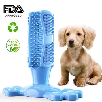 DOG TOOTHBRUSH CHEW STICK / DENTAL TEETH CLEANER AND MASSAGER - DARK BLUE