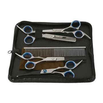 PROFESSIONAL PET GROOMING SCISSORS SET FOR DOGS AND CATS - 6 PCS.