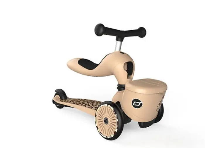 SCOOT & RIDE Trotinet za devojčice Highwaykick 1 Lifestyle Leopard, Bež