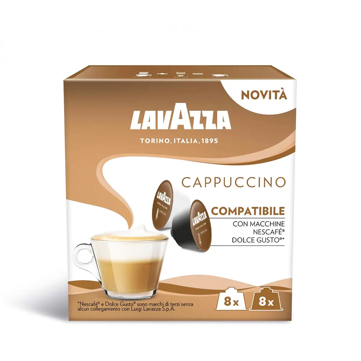 LAVAZZA Kapsule Dolce Gusto Compatibile - Cappuccino, 16 komada