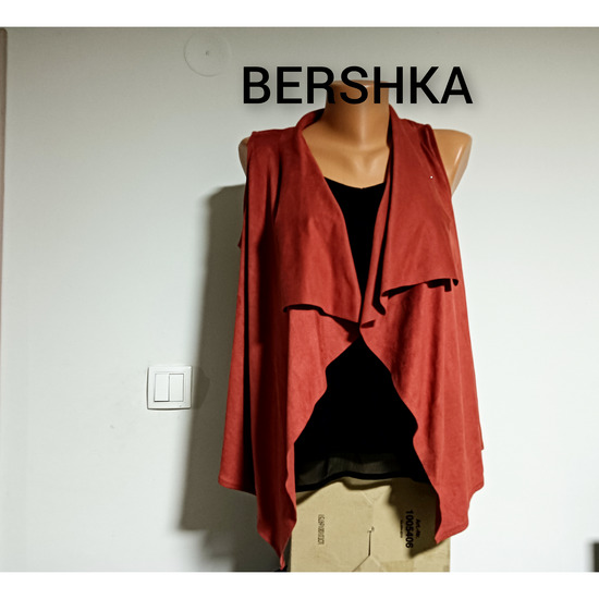 BERSHKA prsluk kardigan od velura