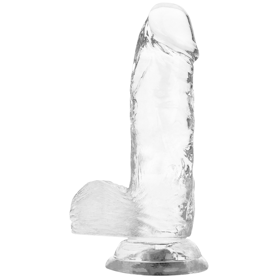 Clear dildo w.balls 15,5