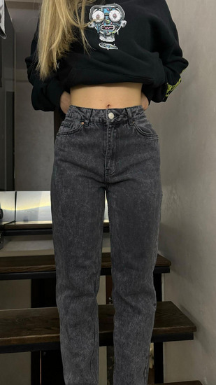 Sive mom jeans farmerke