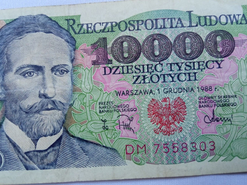 Пољска 10.000 злота,1988 год.ретко