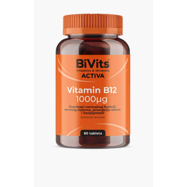 BIVITS ACTIVA VITAMIN B 12 1000MCG TABLETE A 60