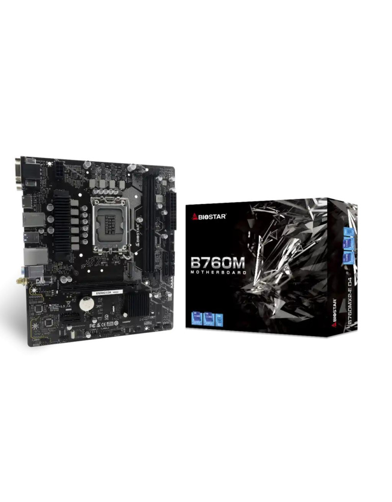 Matična ploča 1700 Biostar B760MX2-E HDMI/DVI/VGA/M-2/ DDR5