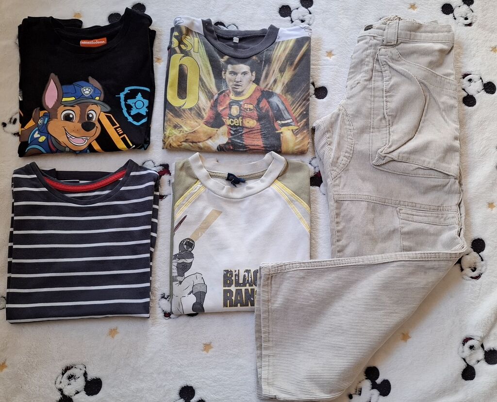 Paket: Duksevi, Majice, Pantalone, Za dečake, uzrast: 7-8 godina