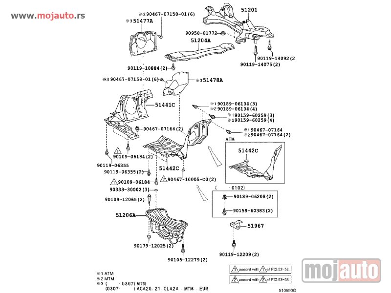 Toyota Rav 4 Zastita Motora Desno 00-05,NOVO
