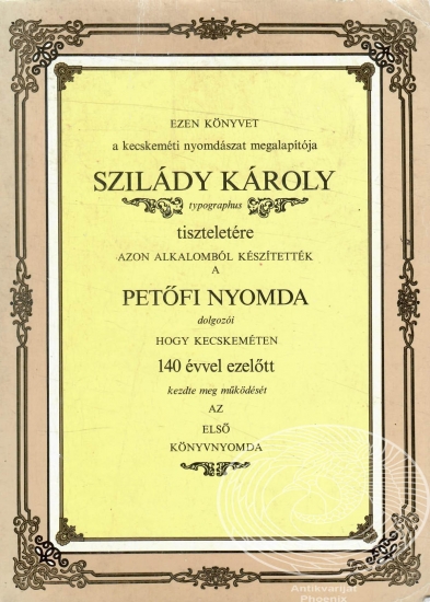Szilády Károly emlékkönyv