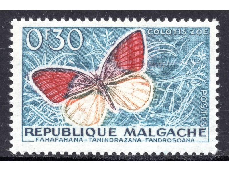 247 - Madagaskar - Leptir - nežigosana marka