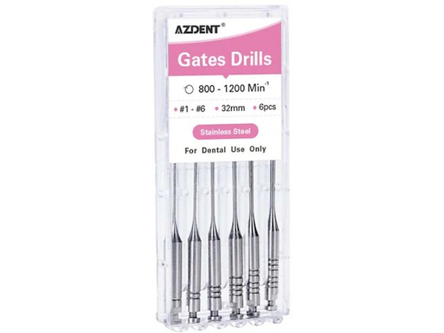 AZDENT Gates Drills čelični proširivači 1-6