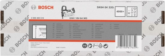 Bosch završni ekser SK64-34 38G pakovanje 4000kom (2608200519)