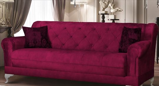 Bordo crveni kauc sofa