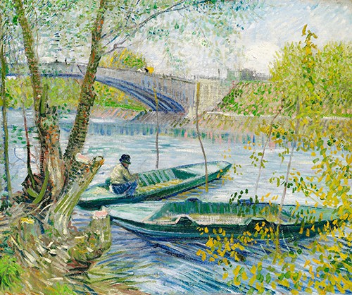Ribolov u proleće, most Pont de Clichy u Asnièresu (1887)