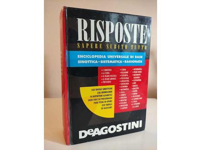 RISPOSTE Sapere subito tutto ed. De Agostini 1991