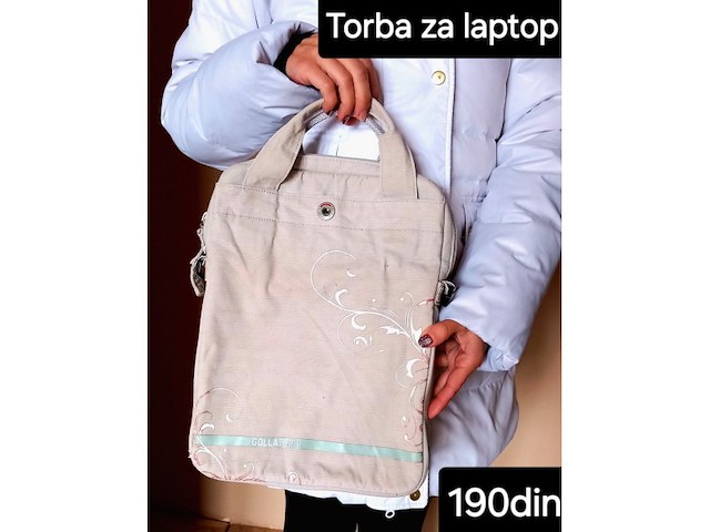 Torba za laptop krem boje