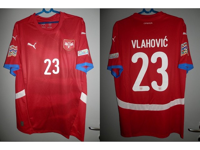 Srbija dres (Liga Nacija 2024) Dušan Vlahović 23 Serbia