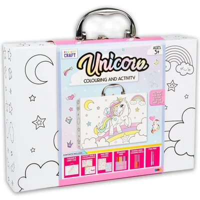 Kids Colouring and Activity Case: Unicorn