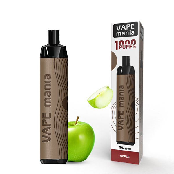 VAPE MANIA 1000 PUFFS Leather APPLE 20mg