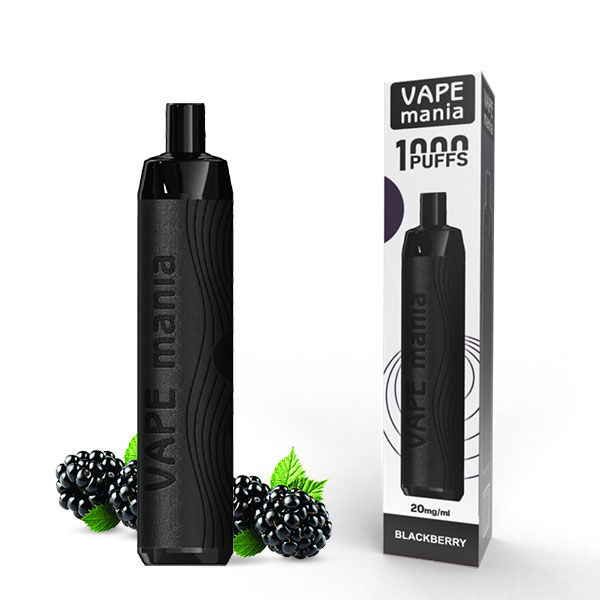 VAPE MANIA 1000 PUFFS Leather BLACKBERRY 20mg