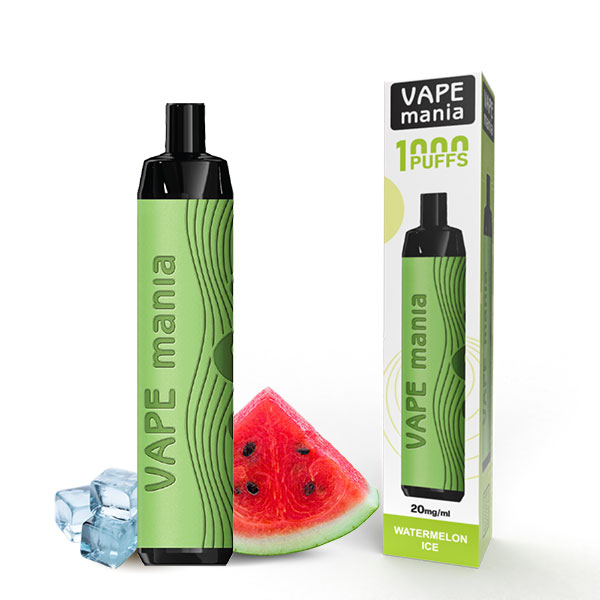 VAPE MANIA 1000 PUFFS Leather WATERMELON ICE 20mg