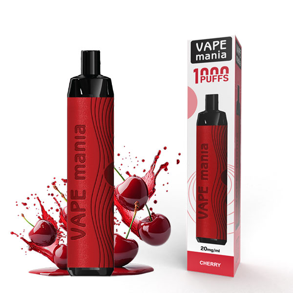 VAPE MANIA 1000 PUFFS Leather CHERRY 20mg