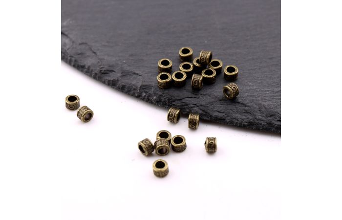 Metalna livena perla 5x3mm, rupa 3mm…23MK14/5151CAM