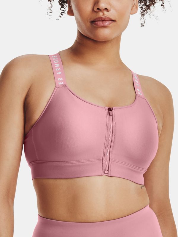 UNDER ARMOUR BRA UA INFINITY HIGH BRA ZIP-PNK - WOMEN