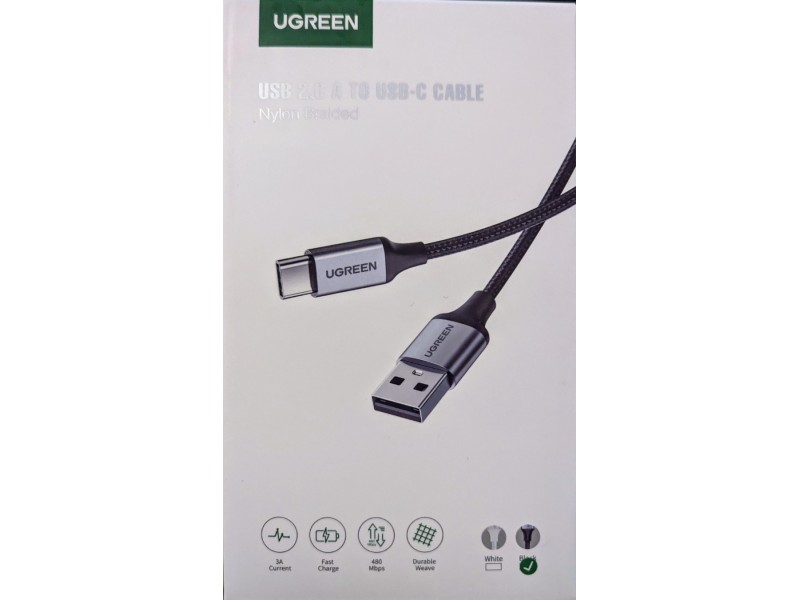 USB A USB C Ugreen 3m kabl za punjac za mobilni telefon