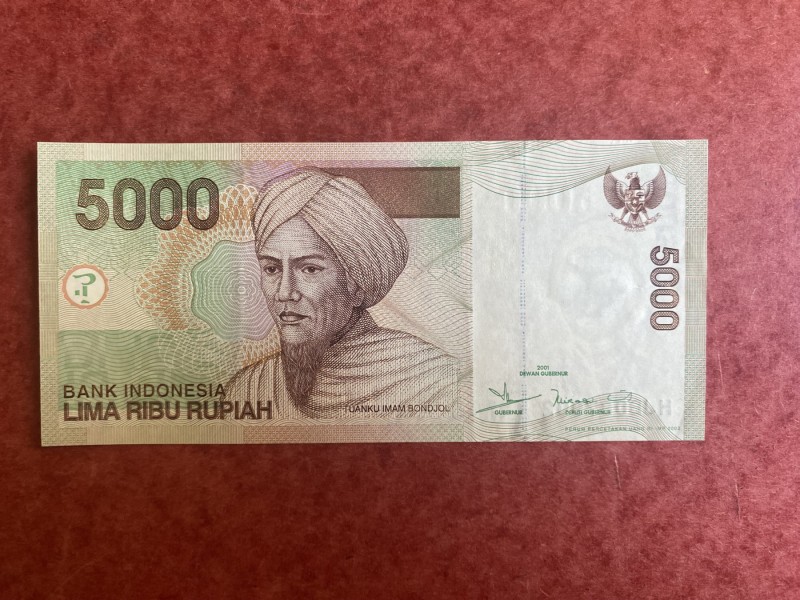 indonesia 2001/2002 5000 rup.