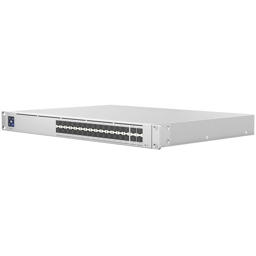 UBIQUITI Hi-Capacity Aggregation; (28) 10G SFP+ ports; (4) 25G SFP28 ports; DC power backup-ready; Layer 3 switching,USW-PRO-AGGREGATION-EU