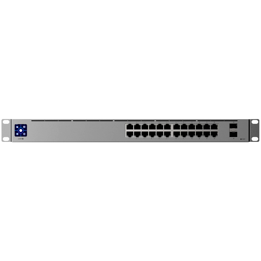 Ubiquiti 24-port, Layer 3 Etherlighting™ switch, 8 х 2.5 GbE PoE++ ports, 16 х GbE RJ45 ports including (8) PoE+ and (8) PoE++, 2 х 10G SFP+ ports,USW-PRO-MAX-24-POE-EU