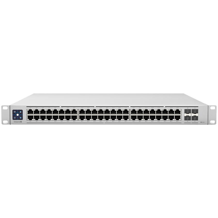 Ubiquiti Enterprise Layer 3, PoE switch with (48) 2.5GbE, 802.3at PoE+ RJ45 ports and (4) 10G SFP+ ports,USW-ENTERPRISE-48-POE-EU