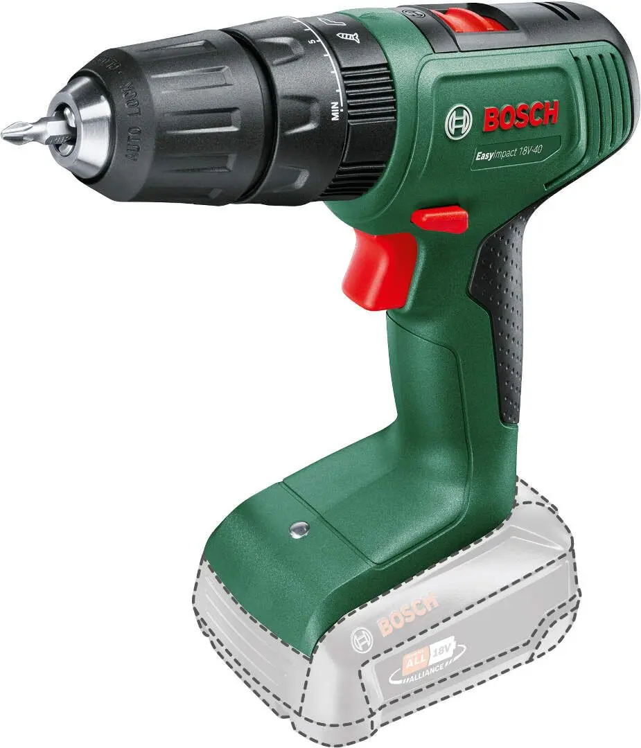 Bosch Akumulatorska vibraciona bušilica - odvrtač EasyImpact 18V-40 Solo, bez baterije i punjača 06039D8100