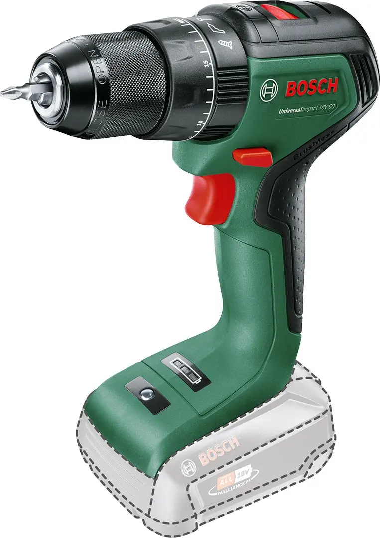 Bosch Akumulatorska vibraciona bušilica UniversalImpact 18V-60 Solo, bez baterije i punjača 06039D7100