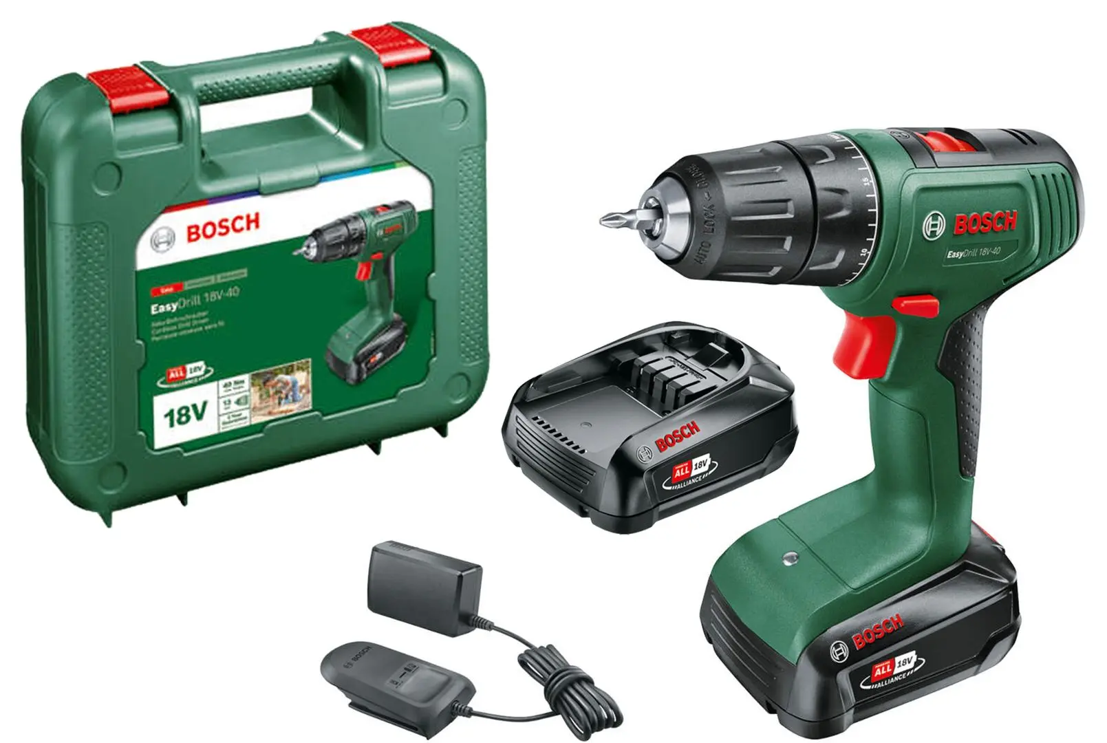 Bosch Akumulatorska bušilica - odvrtač EasyDrill 18V-40 18V, 2x2,0 Ah 06039D8005