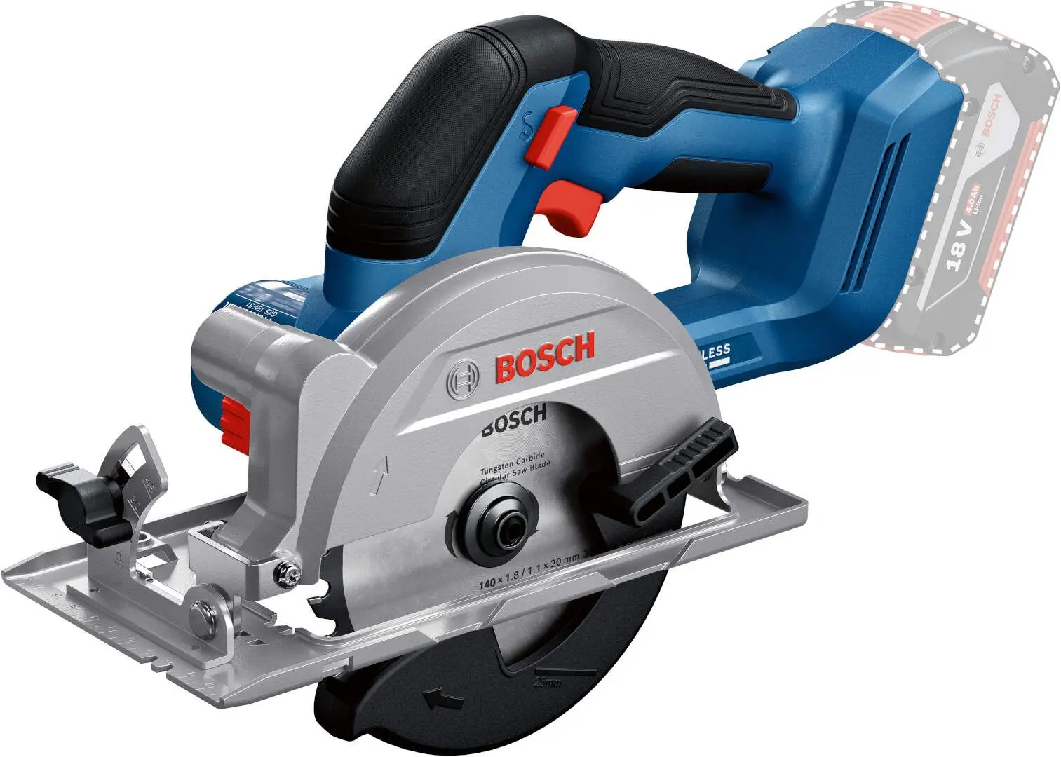 Bosch Akumulatorska kružna testera-cirkular GKS 18V-51 sa baterijama 2 x GBA 18V 4,0Ah i punjačem 06019M3122